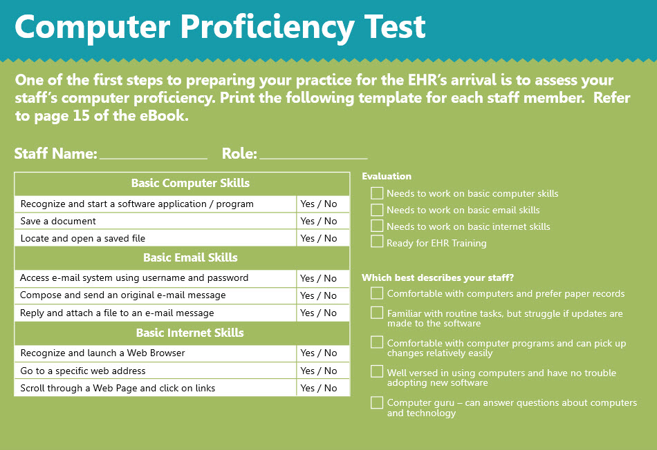 Knowing Your Staff's Computer Proficiency